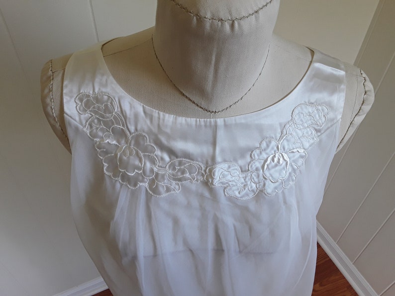 Gossard Artemis White Peignoir Set Sheer White Sleeveless - Etsy