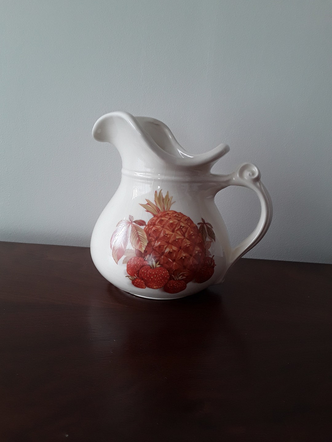 Mccoy Fruit Festival Pitcher #7515 Pineapple and Strawberries, Rare ...