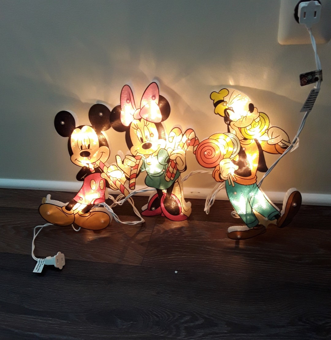 Disney Christmas Lighted Pathway Markers, Holiday Decor, Mickey Minnie ...