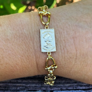 Queen Elizabeth Gold Bar Replica Bracelet by Pisces Island - Etsy