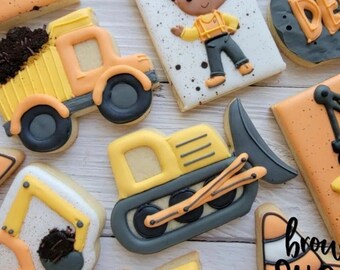 Construction Cookie Cutter Set Dump Truck, Bulldozer, Safety Cone ...