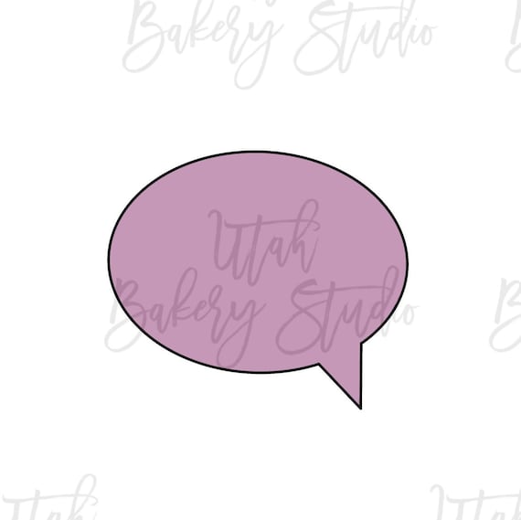 Circle Round Word Blurb Cookie Cutter | Etsy