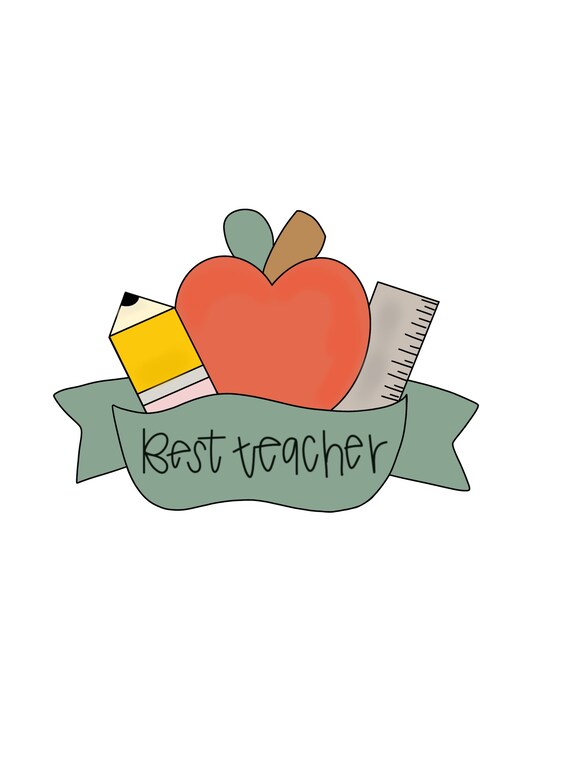 Back to School Teacher Banner Teacher Thank You Apple Ruler - Etsy