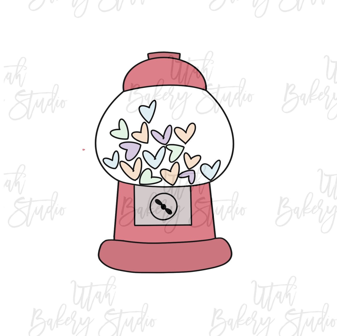 Cute Bubble Gum Gumball Machine Cookie Cutter - Etsy
