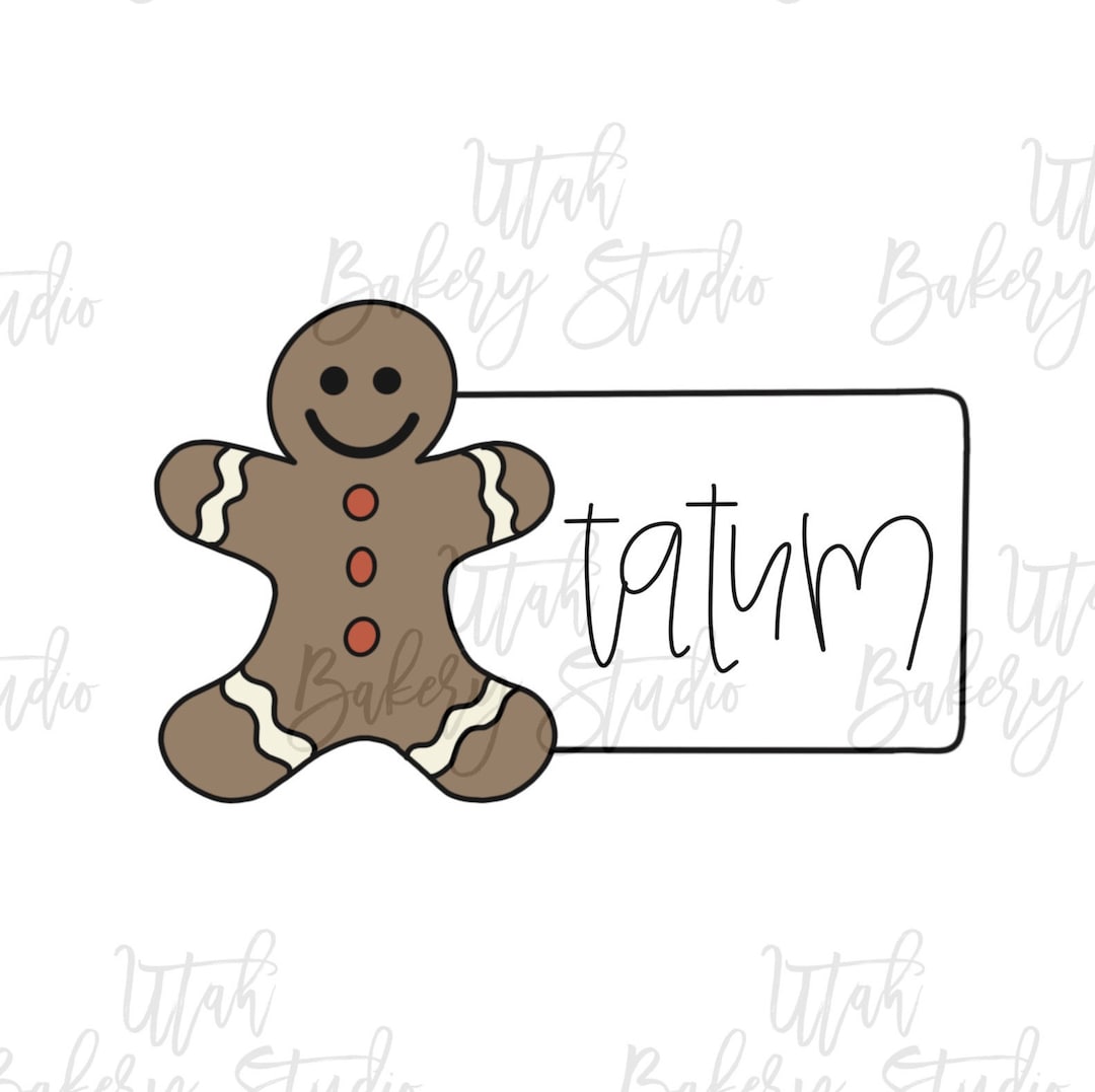 Gingerbread Man Name Plaque Cookie Cutter - Etsy