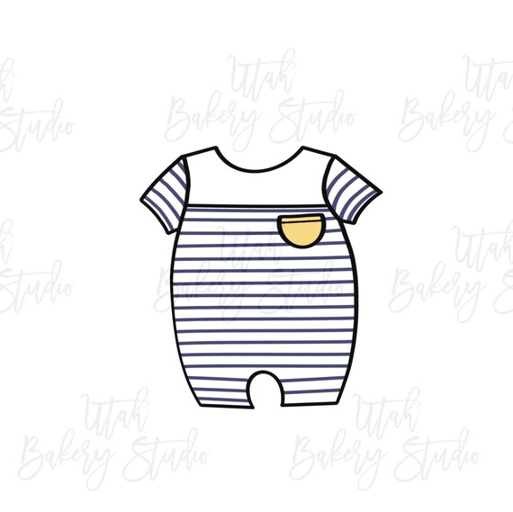Baby Girl Boy Wide Romper Onesie Cookie Cutter - Etsy