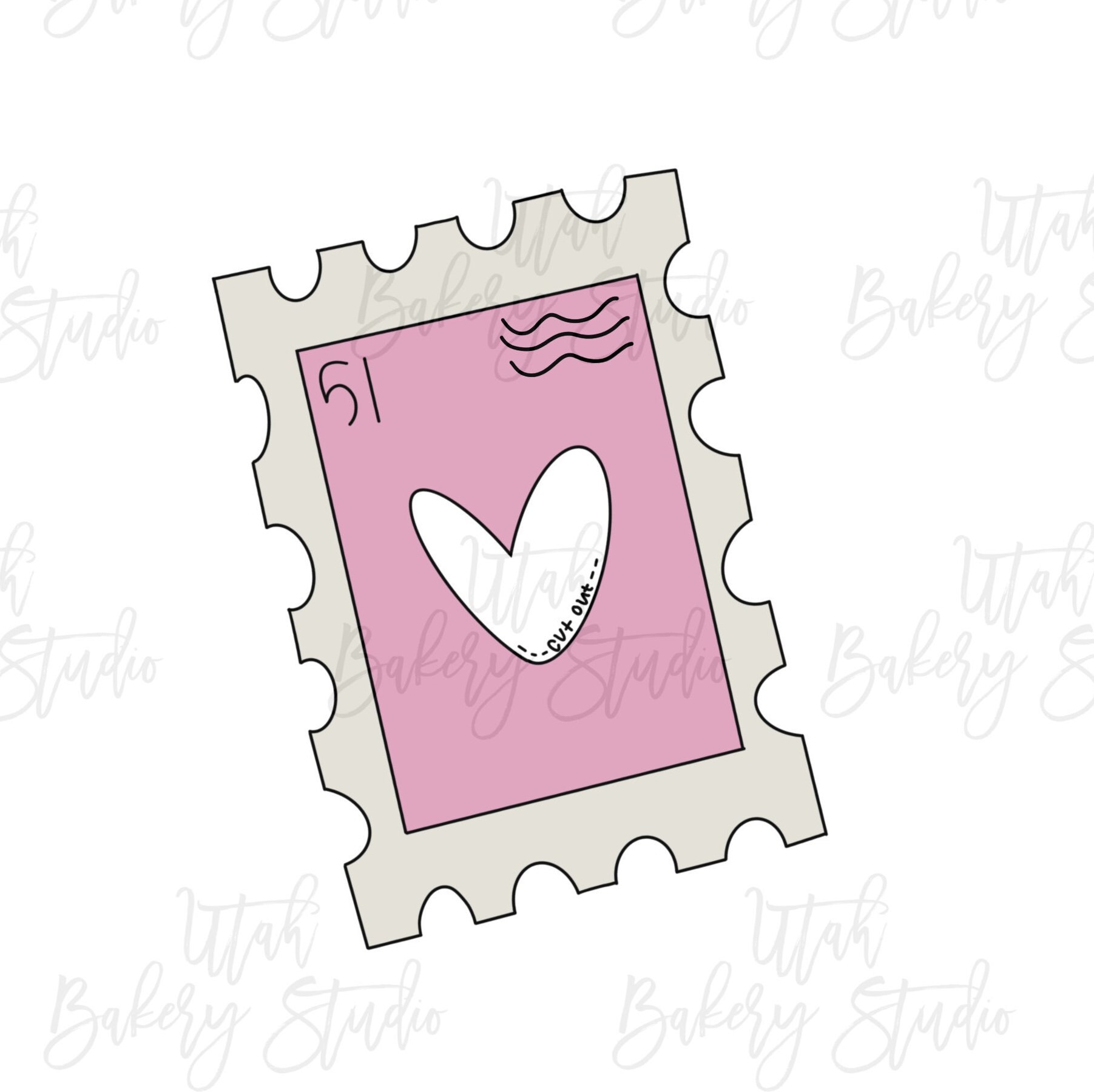 Heart Postage Stamp Cookie Cutter - Etsy