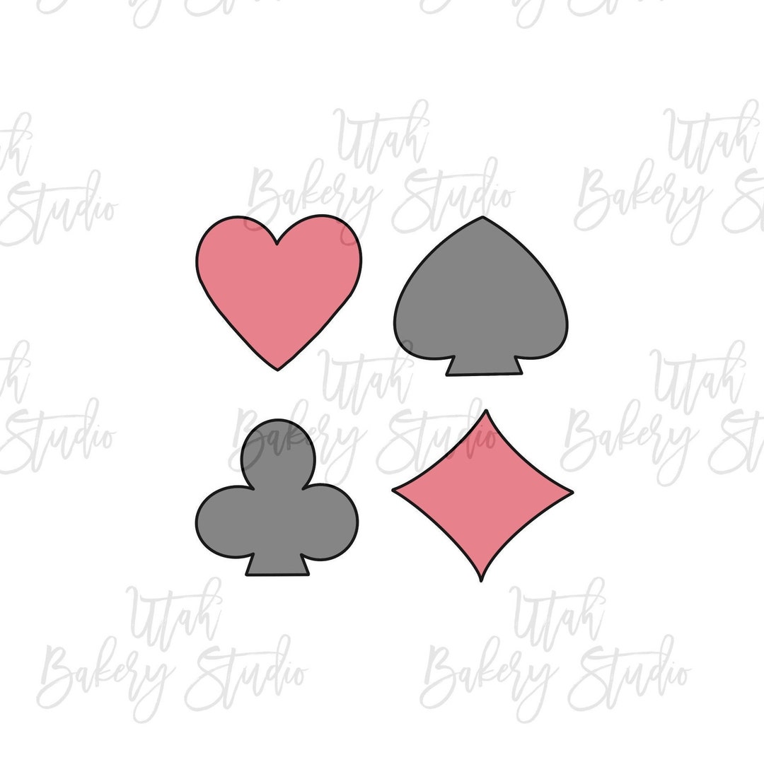 Playing Card Suits Cookie Cutter Set - Etsy