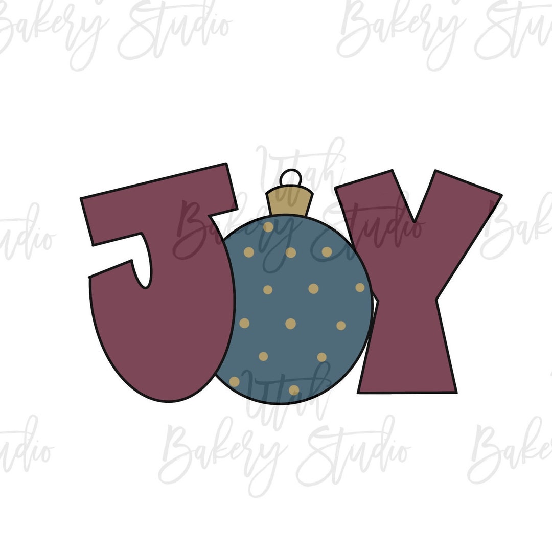 Joy With Christmas Ornament Cookie Cutter - Etsy