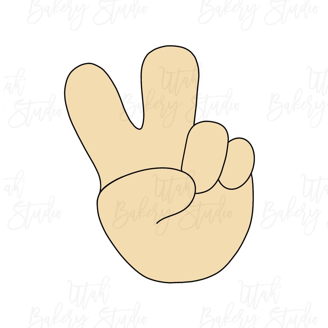 Peace Hand Sign Emoji Cookie Cutter | Etsy
