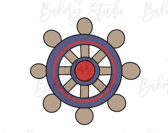 Nautical Ship Wheel Shaped Fondant Cookie Cutter and Stamp - Etsy