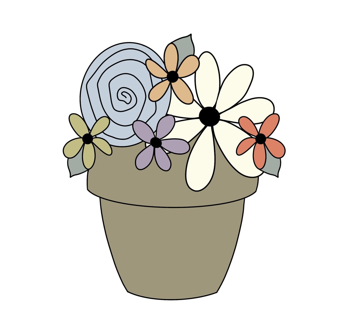 Flower Pot Floral Bouquet Mothers Day Cookie Cutter - Etsy