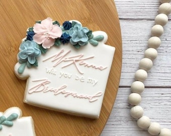 Floral Plaque Cookie | Etsy