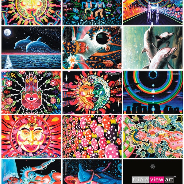 Fluorescent Blacklight Posters - Etsy