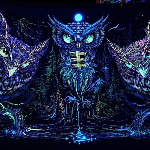 Psychedelic Owl - Etsy