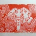 Elephant Print (lino Cut) - Etsy