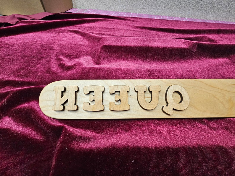 Customizable Raised Letters/symbols, Maple Hardwood ruler Style Paddle ...