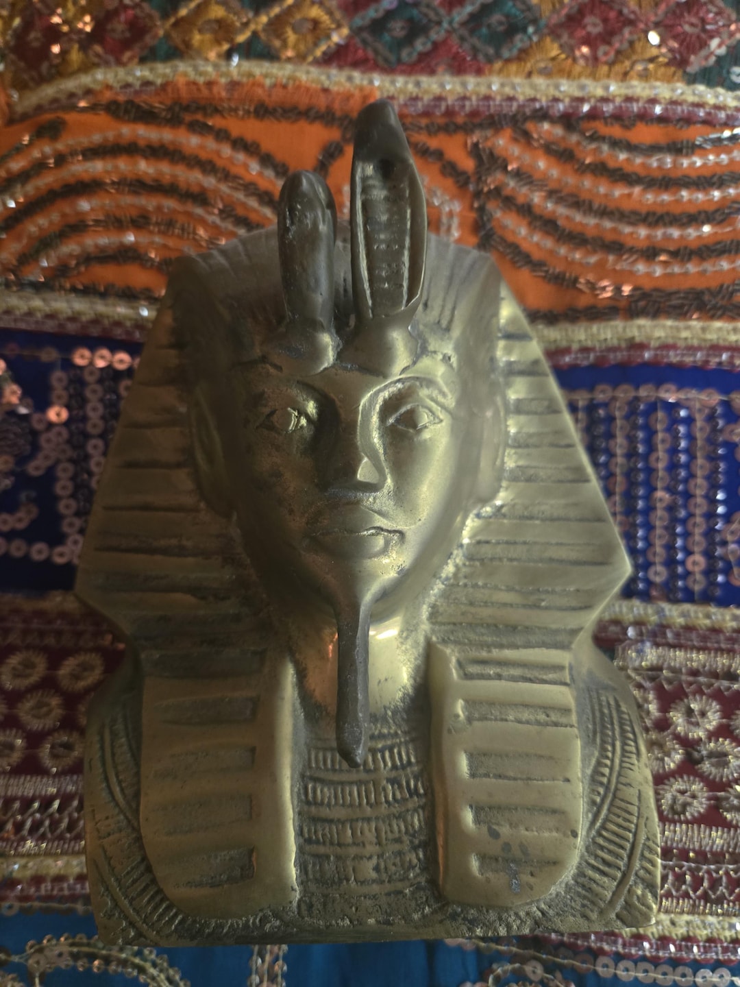 Brass Egyptian King Tut Head - Etsy