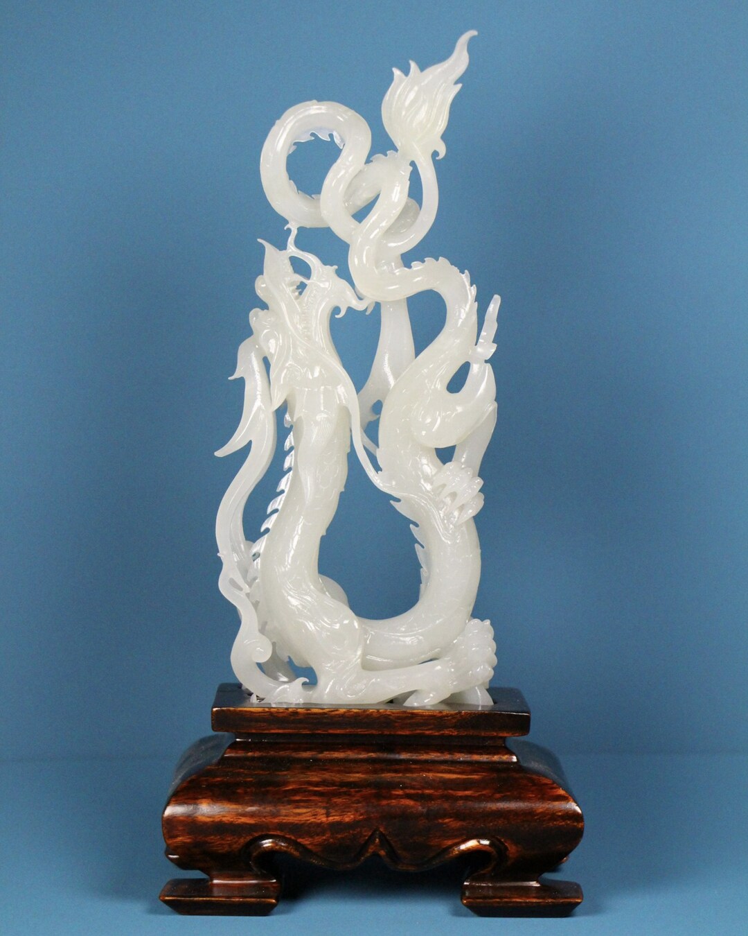 E4469 Superb Chinese Natural White Hetian Jade Carved Fortune - Etsy