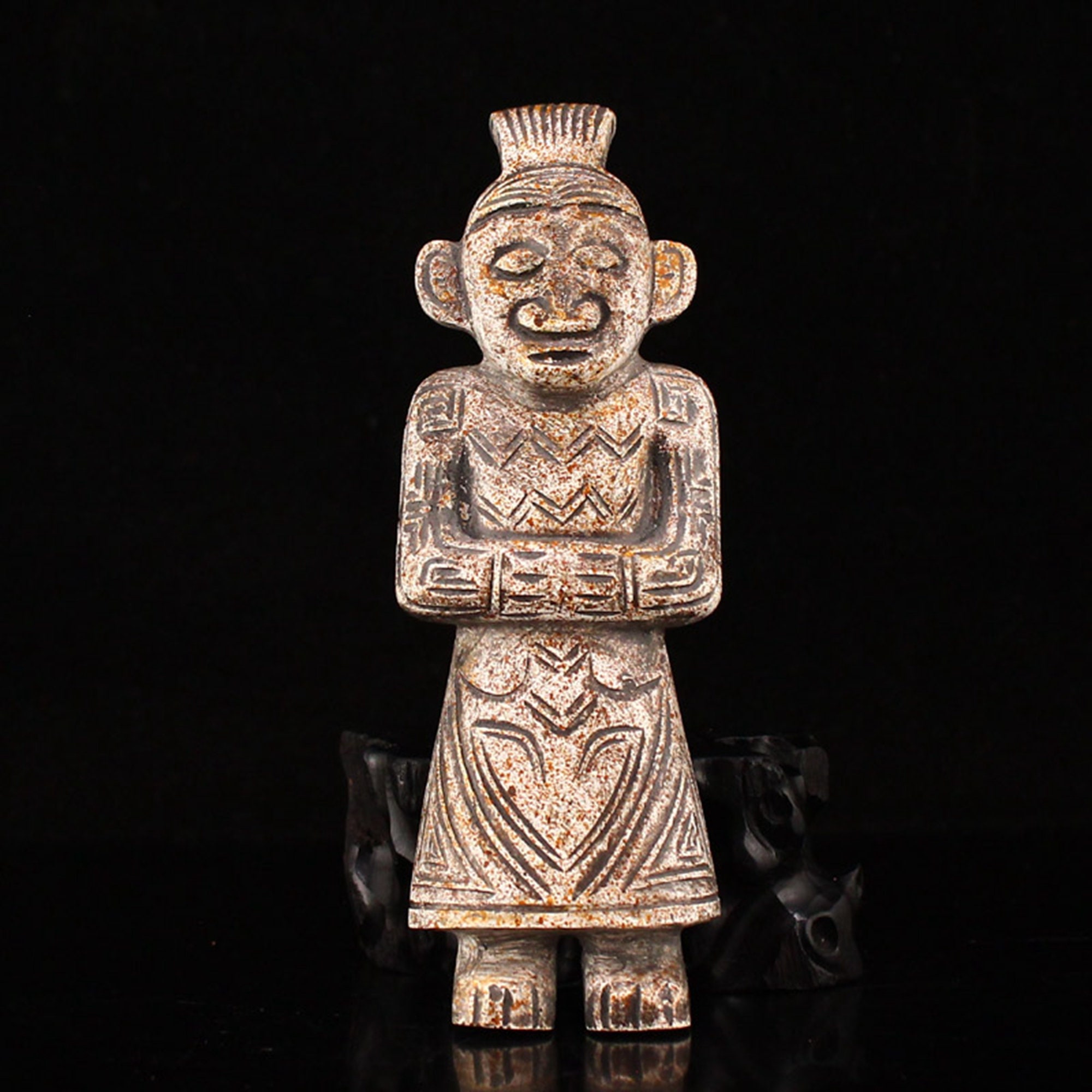 N4305 Vintage Hand Carved Stone Figure Statue | Etsy