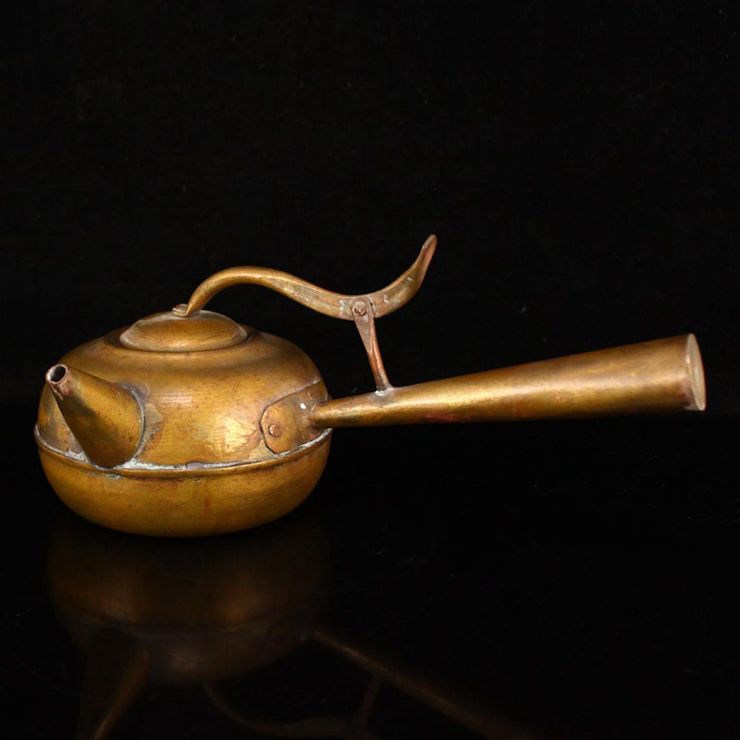 N4926 Vintage Chinese Brass Long Handle Teapot - Etsy