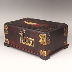 F0203 Vintage Chinese Zitan Wood Jewelry Box - Etsy