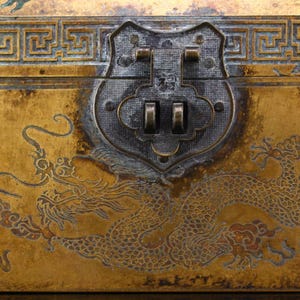 N4591 Vintage Chinese Brass Double Dragon Design Jewellery Box - Etsy