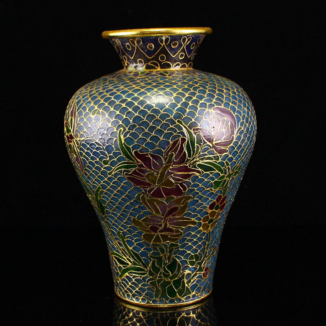 N4581 Chinese Bodiless Cloisonne Flower Design Vase - Etsy