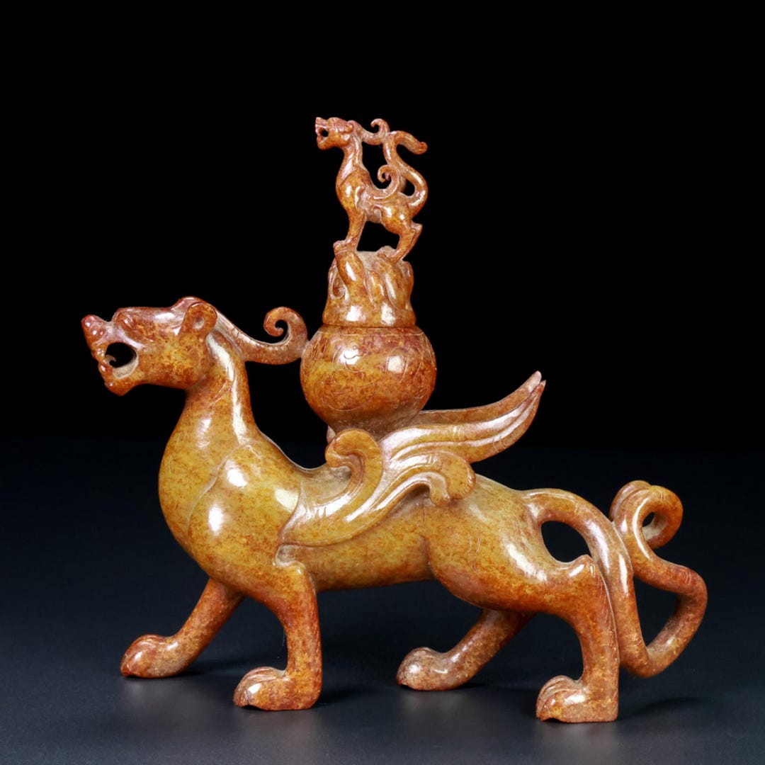 N9034 Vintage Chinese Jade Tiger Shape Incense Burner - Etsy
