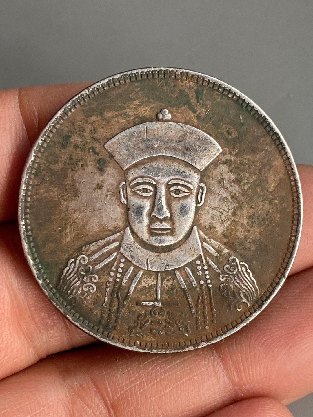 N8853 Vintage Chinese Pure Silver Coin - Etsy