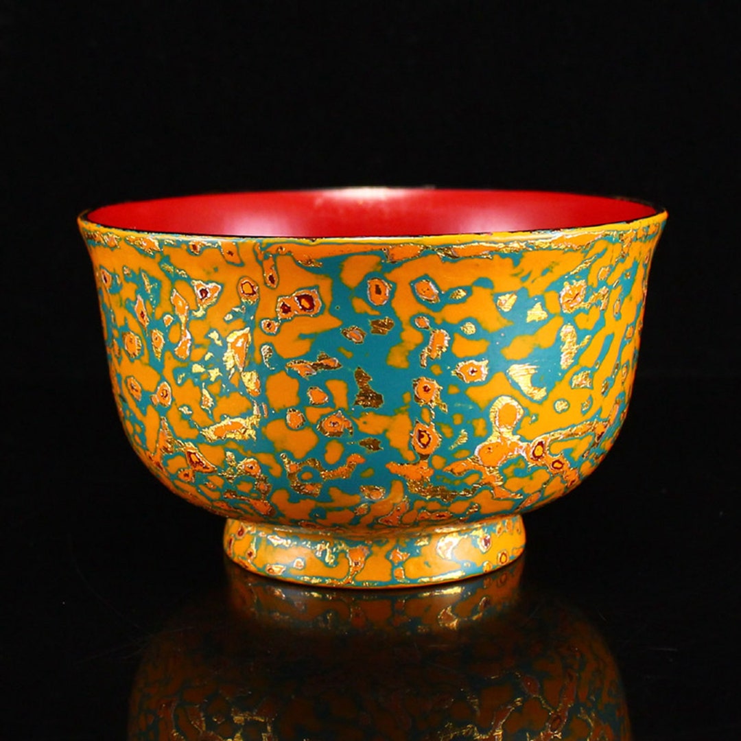 F0200 Chinese Gilt Gold Lacquerware Bowl - Etsy