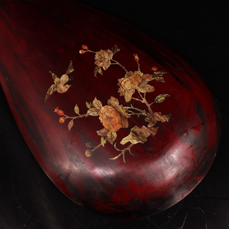 A3546 Exquisite Rosewood Inlay Shell & Gem Lute Anniversary - Etsy