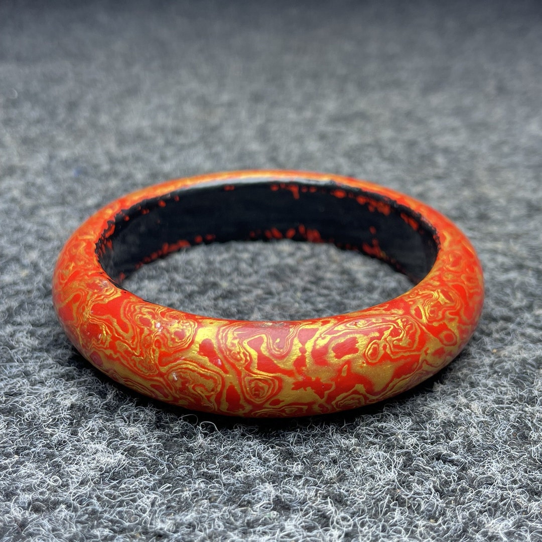 N2226 Beautiful Chinese Red Lacquerware Bracelet - Etsy