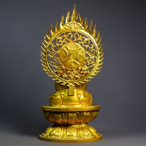 N3144 Old Chinese Gilt Gold Bronze Buddha Statue - Etsy