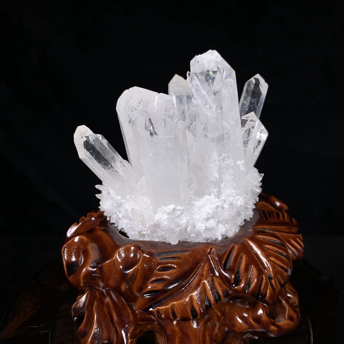 N9278 Beautiful White Crystal Original Stone Statue - Etsy