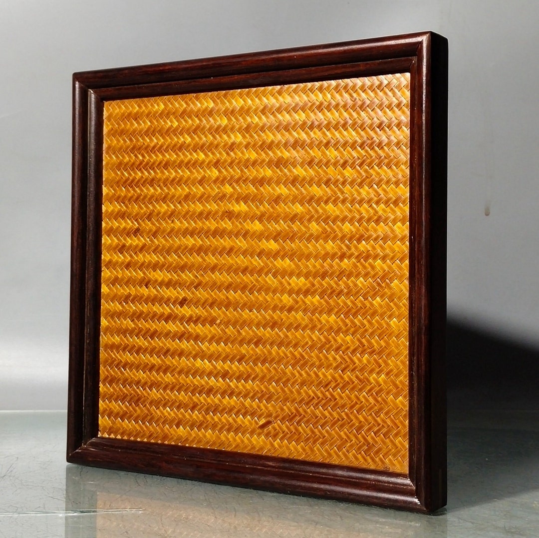 E7061 Old Chinese Huali Wood Inlay Bamboo Tea Tray - Etsy