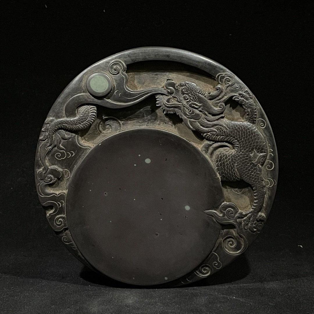 E4646 Vintage Chinese Low Relief Fortune Dragon Duan Inkstone - Etsy