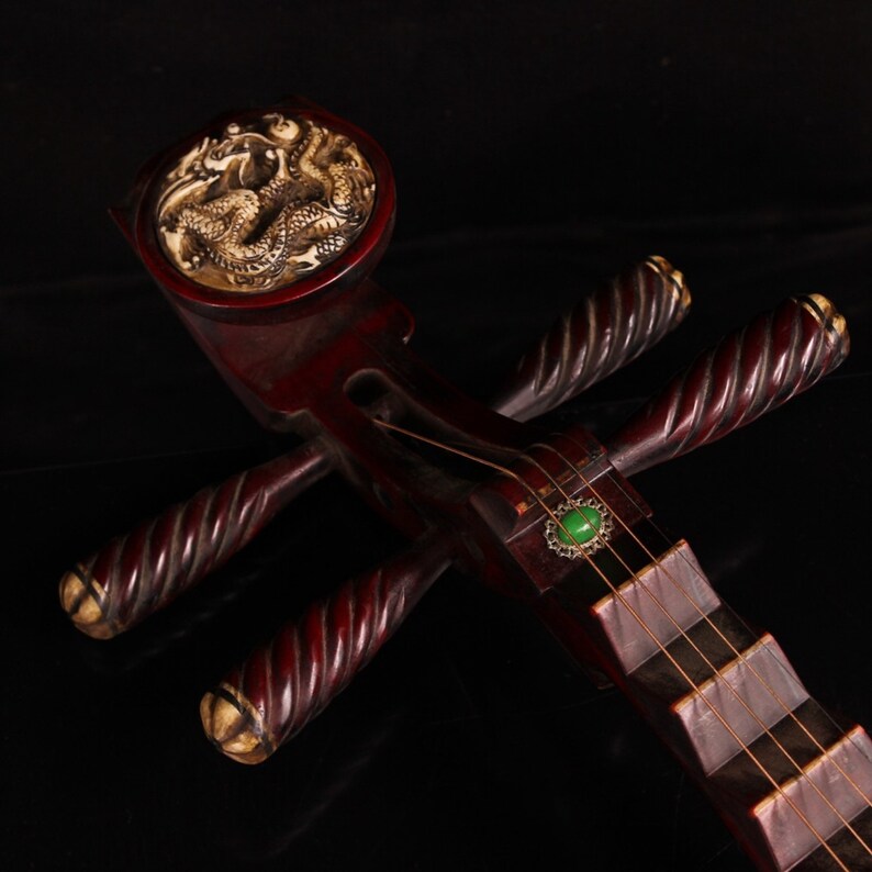 A3546 Exquisite Rosewood Inlay Shell & Gem Lute Anniversary - Etsy