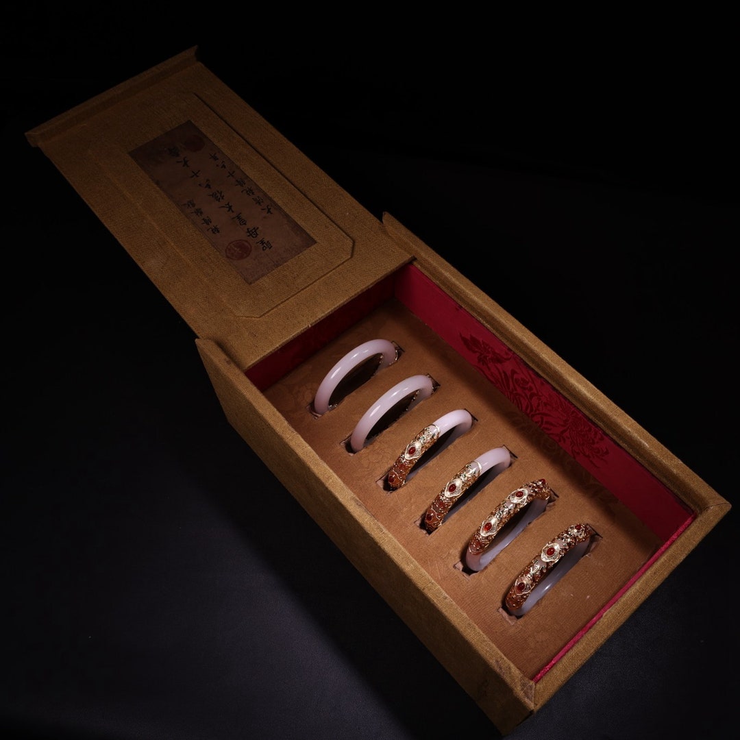 E4790 A Box Six Beautiful Chinese Gold Wires Inlay Gem & White - Etsy