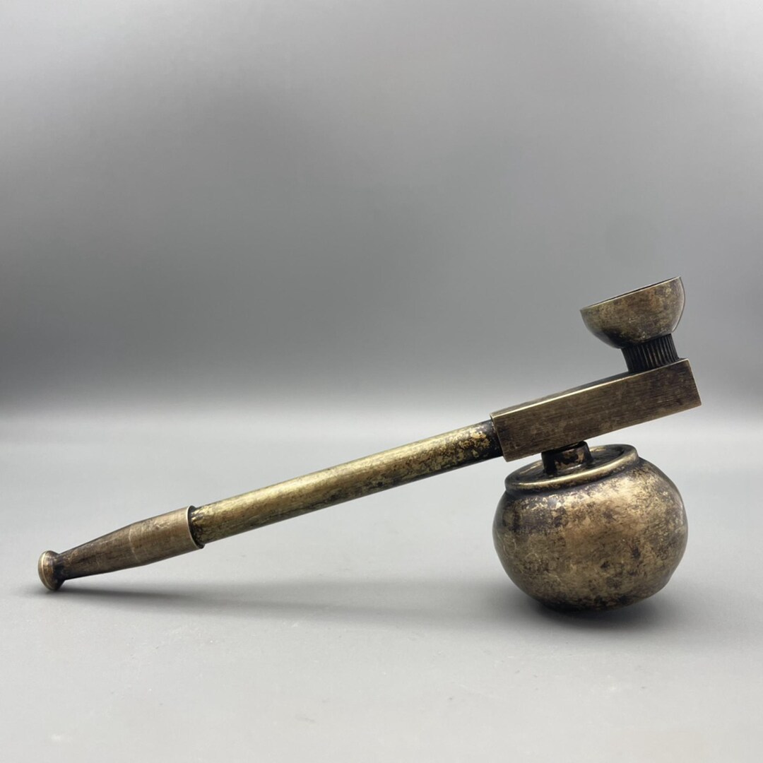 N9257 Vintage Chinese Brass Tobacco Pipe - Etsy