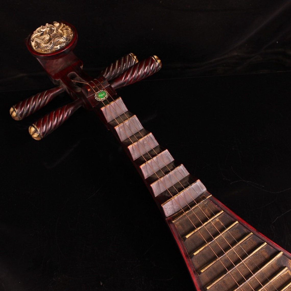 A3546 Exquisite Rosewood Inlay Shell & Gem Lute Anniversary - Etsy