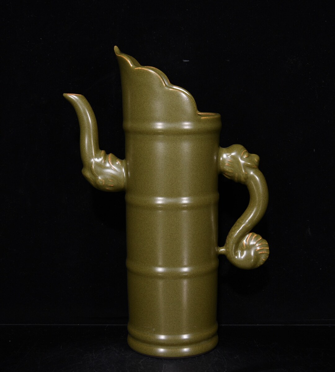 F0411 Chinese Tea Dust Glaze Dragon Head Porcelain Duomuhu - Etsy