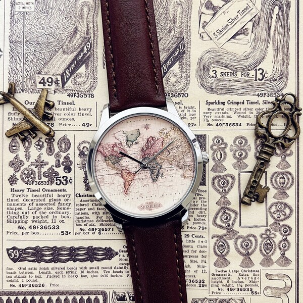 World Map Watch - Etsy