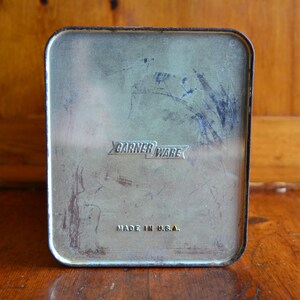 Vintage Set of 4 Garner Ware Tin Flour, Sugar, Tea, & Coffee Containers ...