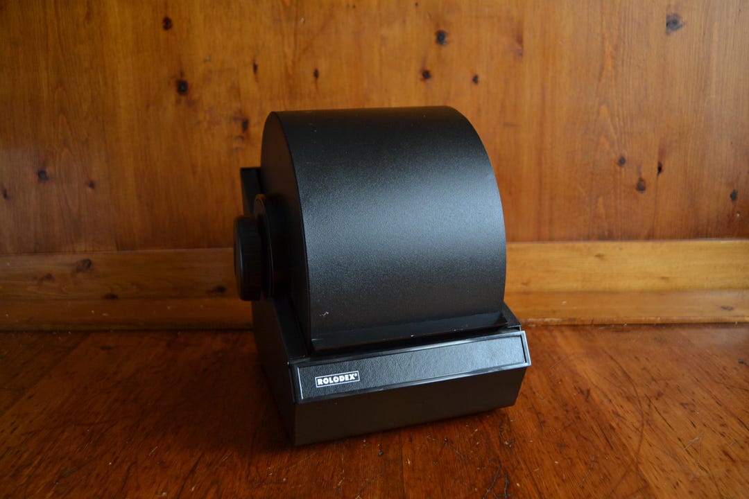 Vintage Metal Rolodex Address Card File Wheel Model 5350 With Unused ...