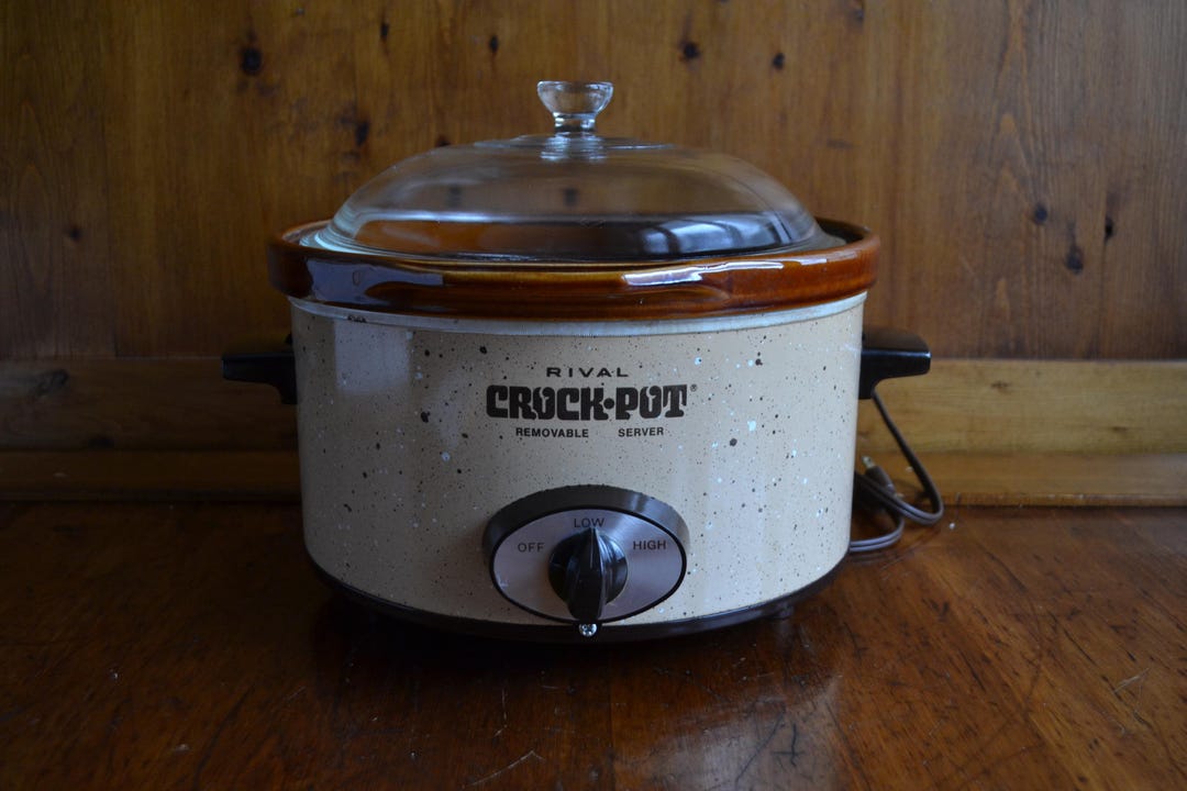 Vintage USA Made Rival Slow Cooker Crock Pot Server Model 3154 3.5 ...