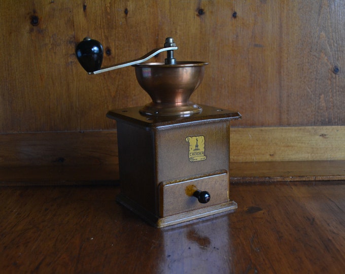 Vintage Copper Top Armin Trosser Coffee Grinder Mill Manual Hand Crank ...