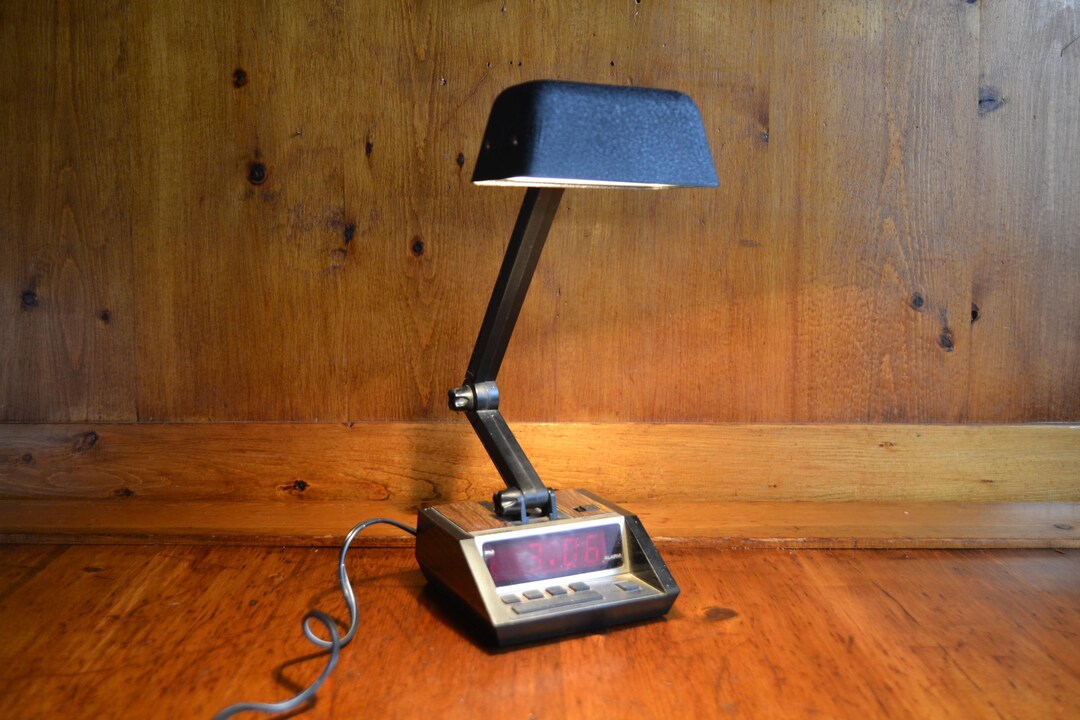 Vintage Spartus 1401 Desk Lamp Digital Alarm Clock - Etsy
