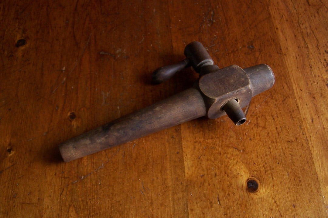 Vintage Wooden Barrel Bung Keg Tap Spigot Spout for Wine Beer Whiskey ...