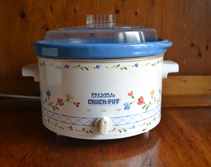 Vintage USA Made Rival Slow Cooker Crock Pot Server Model 3154 3.5 ...